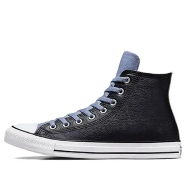 CONVERSE Chuck Taylor All Star Leather High Top - Black/white/blue