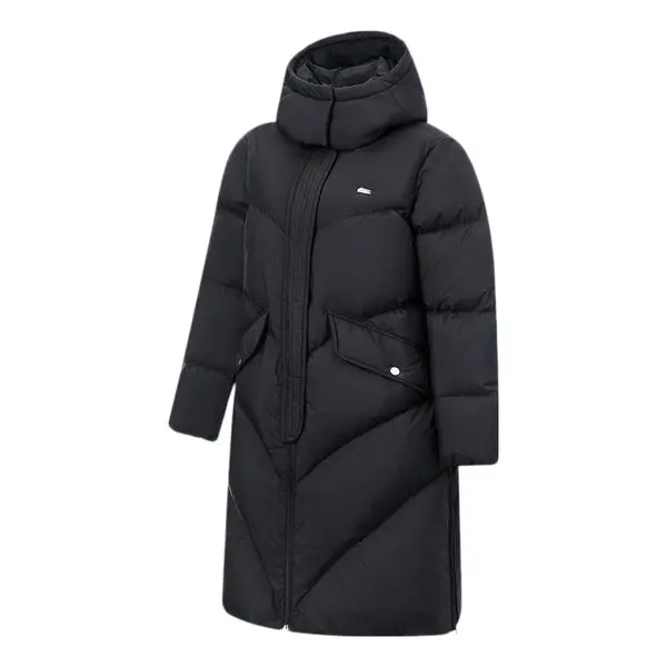 LI-NING Logo Long Down Jacket - Black