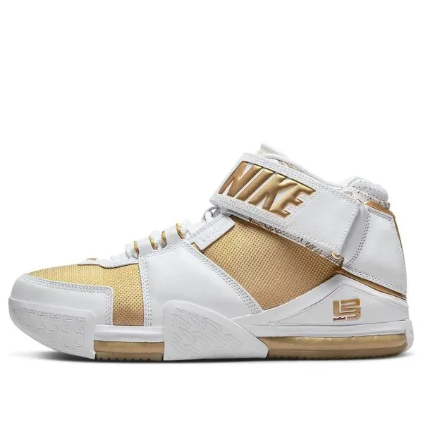 Nike Zoom Lebron 2 Retro 'maccabi' 2022 High Top Sneakers - White/gold