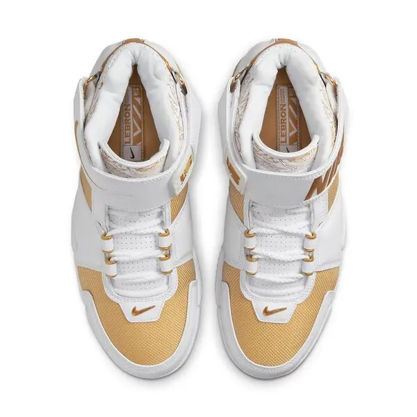 Nike Zoom Lebron 2 Retro 'maccabi' 2022 High Top Sneakers - White/gold