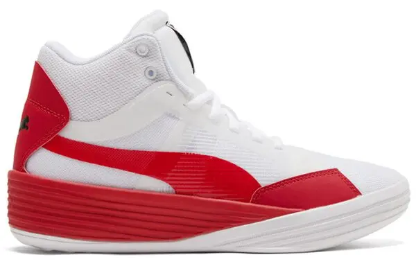 PUMA Clyde All-pro Mid Sneakers - White/red