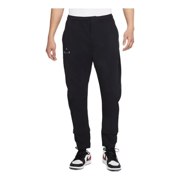 JORDAN Logo Alphabet Solid Color Drawstring Straight Casual Pants/trousers Autumn Black - Default Colorway