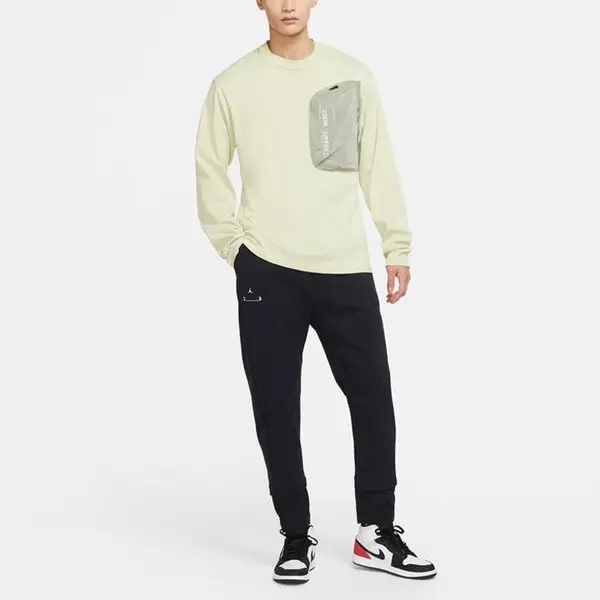 JORDAN Logo Alphabet Solid Color Drawstring Straight Casual Pants/trousers Autumn Black
