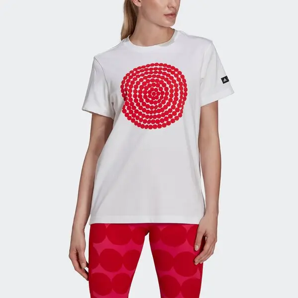 Adidas X Marimekko Graphic Print Short Sleeve T-shirt