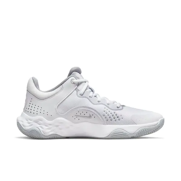 Nike Fly.by Mid 3 Basketball Sneakers - White/gray
