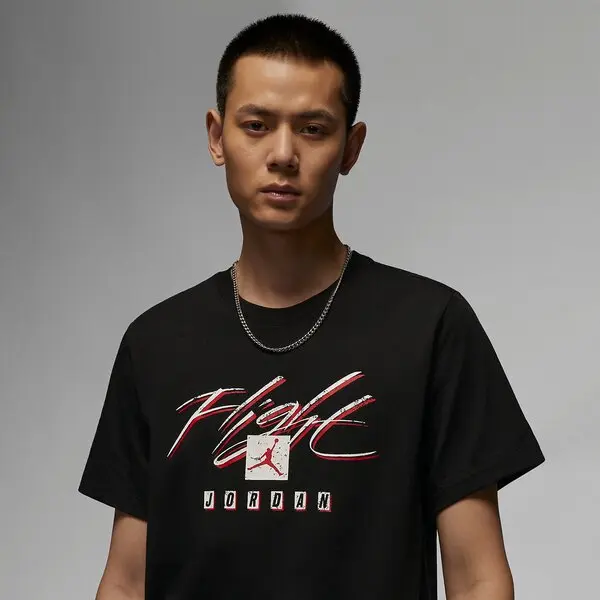 JORDAN Flight Essentials T-shirt 'black - Black/multi-color
