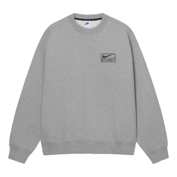 Nike X Stussy Crew Fleece Sweatshirt - Grey