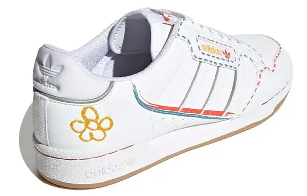 Adidas Continental 80 Stripes Embroidered Flower Sneakers