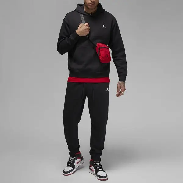 JORDAN Fleece Pullover Hoodie - Black