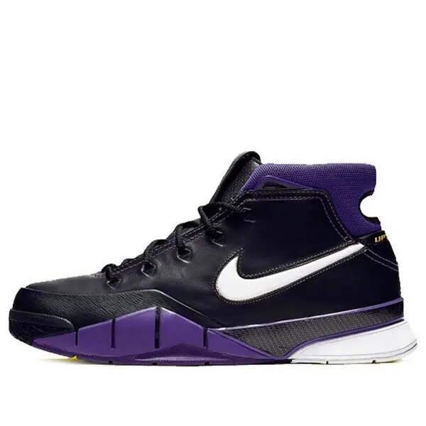 Nike Zoom Kobe 1 Protro 'black Out' Sneakers - Black/white-varsity Purple