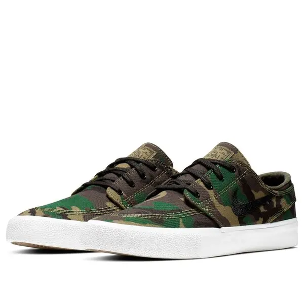 Nike Zoom Janoski Canvas Premium Sb 'camo' Lace-up Sneakers - Green