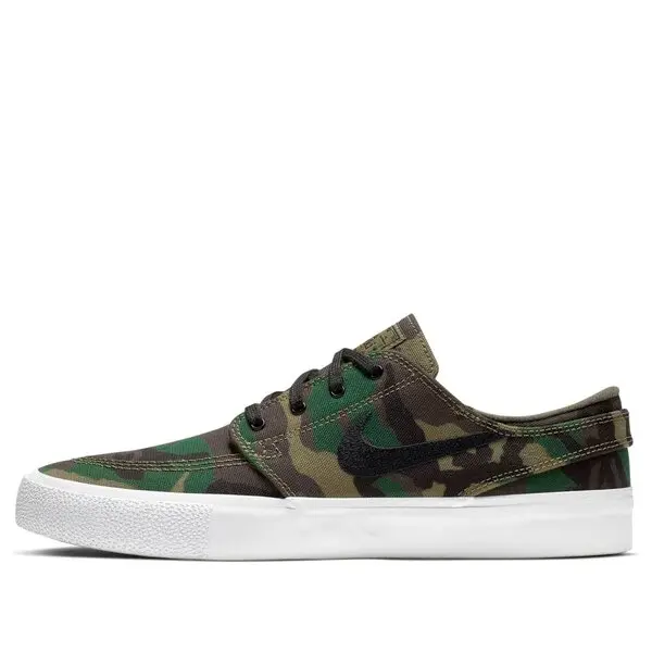 Nike Zoom Janoski Canvas Premium Sb 'camo' Lace-up Sneakers - Green