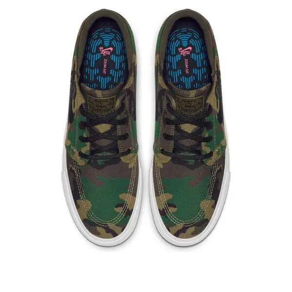 Nike Zoom Janoski Canvas Premium Sb 'camo' Lace-up Sneakers - Green