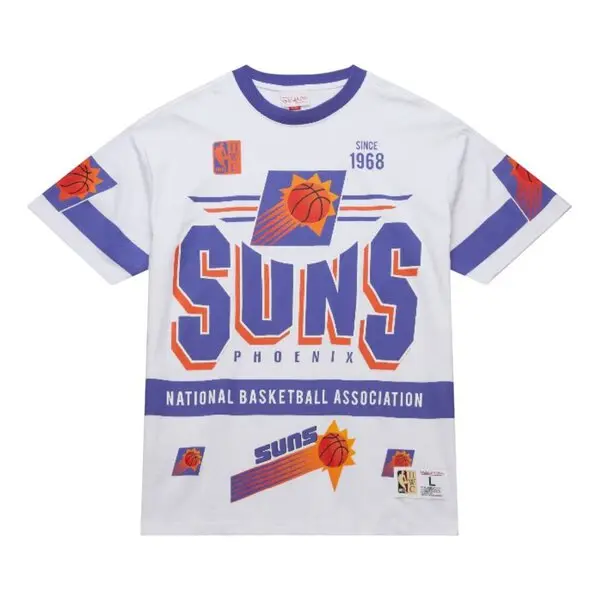 Mitchell & Ness Nba Origins Premium Vintage T-shirt 'phoenix Suns