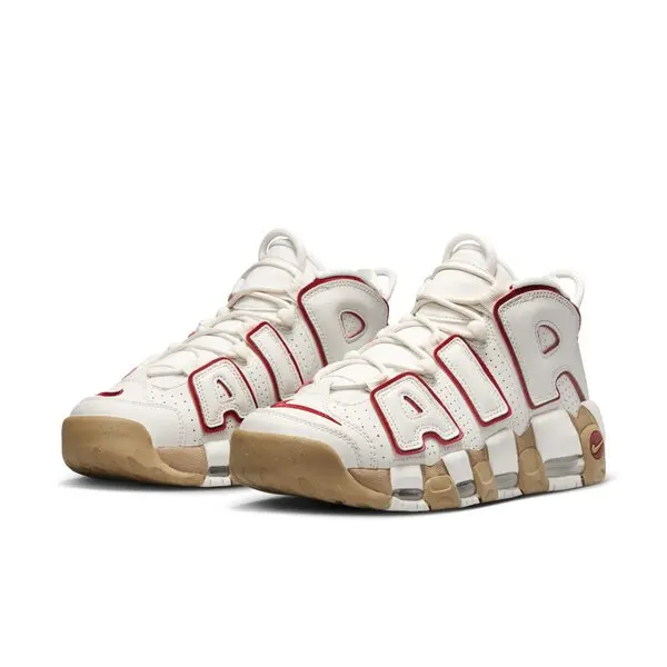 Nike More Uptempo 'phantom Gym Red Gum' Sneakers - Phantom/gum Light Brown/clear