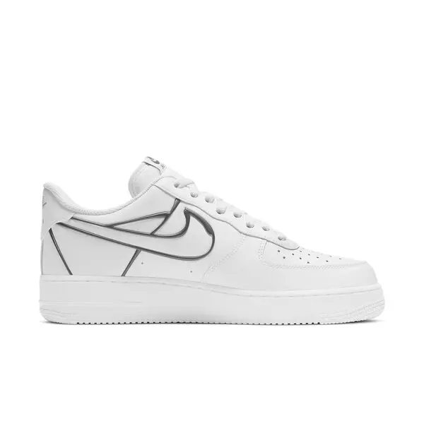 Nike Force 1 Low 'white Metallic Pewter - White/black