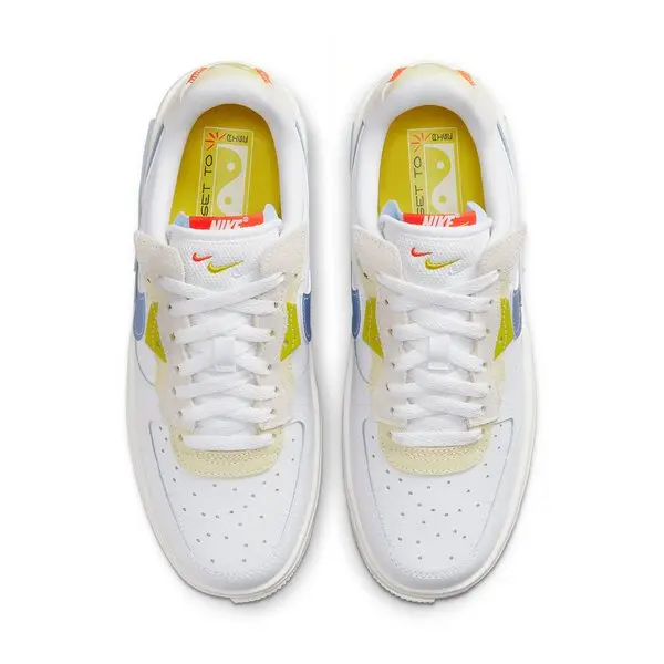 Nike Force 1 Fontanka 'set To Rise' Low Top Sneakers - White/blue/yellow