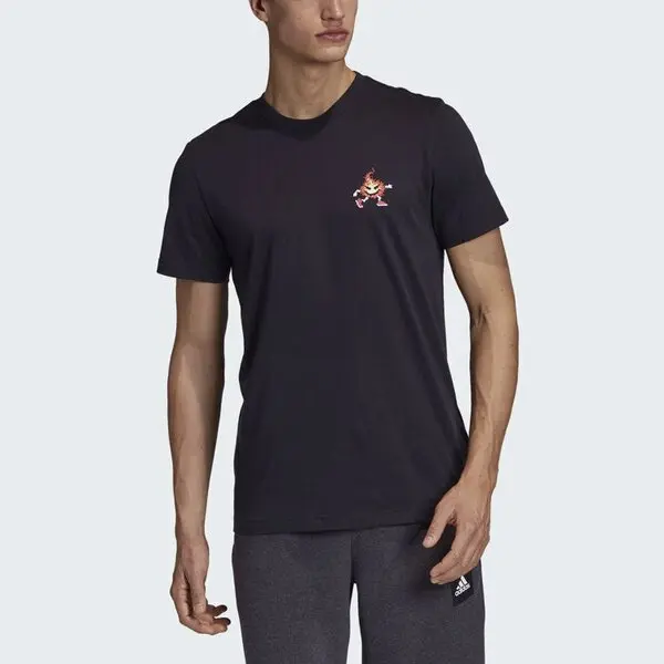 Adidas 8-bit Platform Back Printing Sports Round Neck Short Sleeve