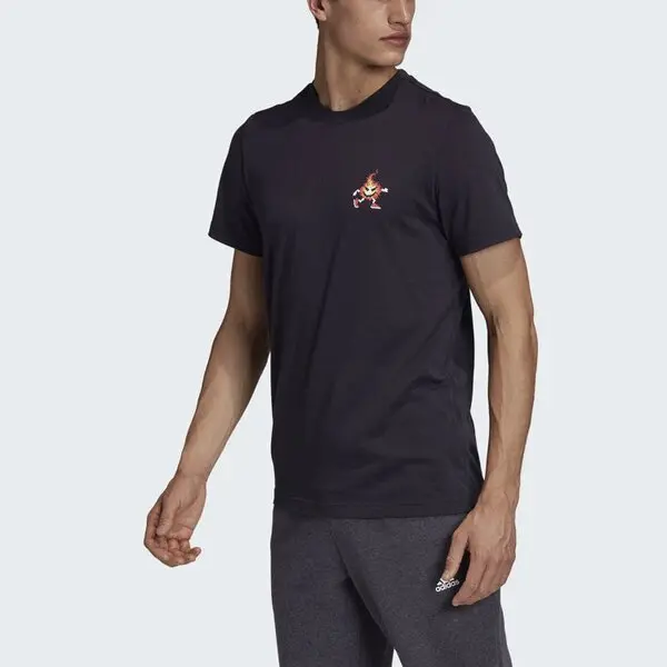 Adidas 8-bit Platform Back Printing Sports Round Neck Short Sleeve