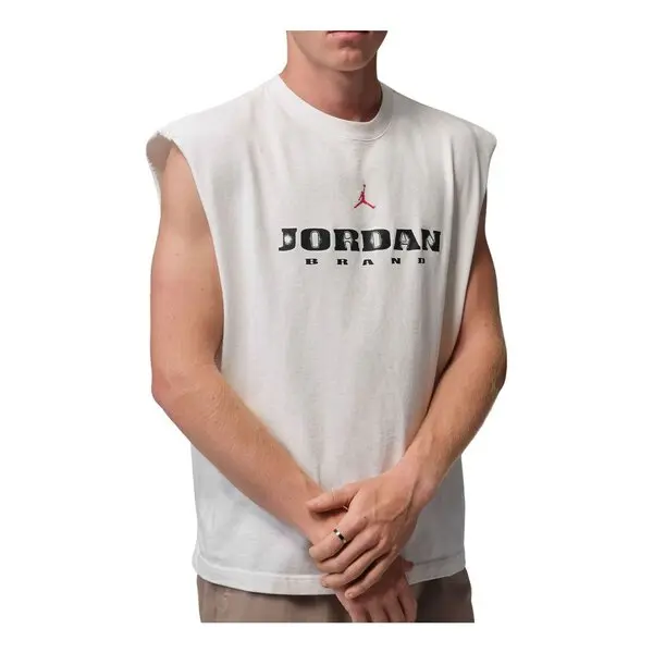 JORDAN Brooklyn Sleeveless Muscle T-shirt 'sail Gym Red - Sail/gym Red