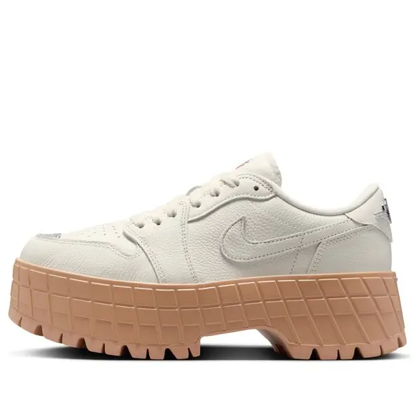 JORDAN 1 Low Platform Sneakers - Sail/hemp/metallic Silver