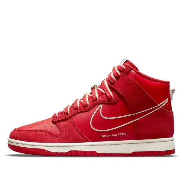 Nike Dunk High Se 'university Lace-up Sneakers - Red