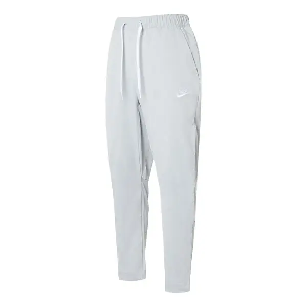 Nike Club Woven Tapered Leg Pants 'light Smoke Gray White - Grey/multi-color