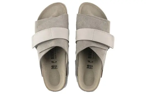 BIRKENSTOCK Kyoto Nubuck/suede Leather Narrow Fit Sandal - Grey