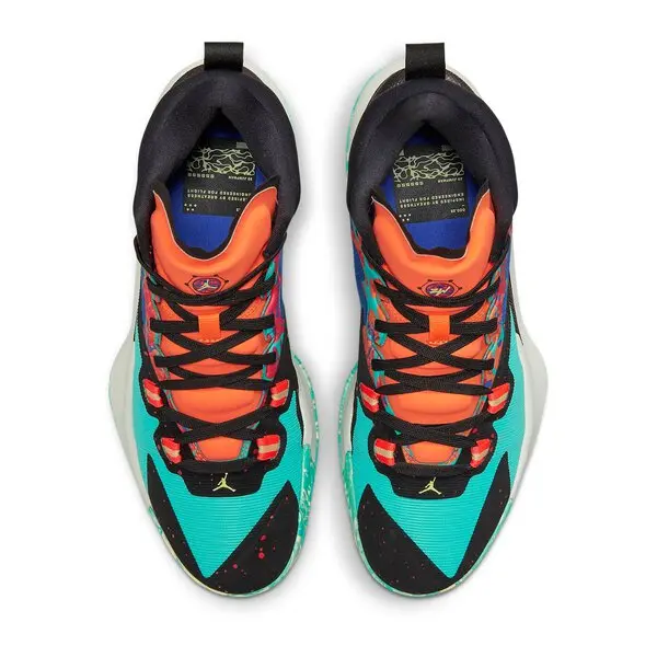 JORDAN Air Zion 1 "project Z" High Top Sneakers - Blue/black/orange