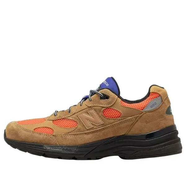 NEW BALANCE X Action Bronson 992 Made In Usa "tiger Eye" Sneakers - Tan/red/blue