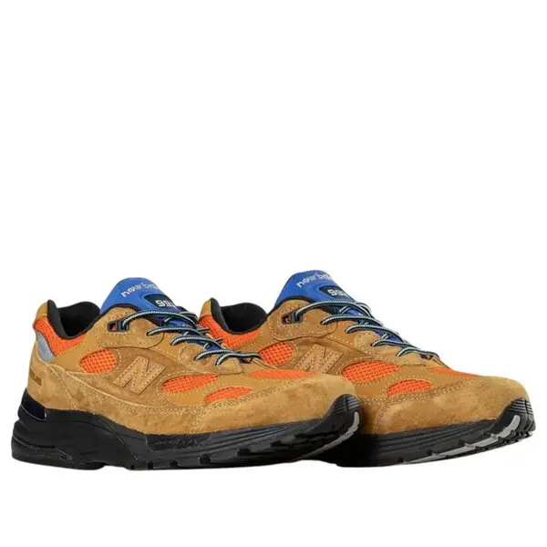 NEW BALANCE X Action Bronson 992 Made In Usa "tiger Eye" Sneakers - Tan/red/blue