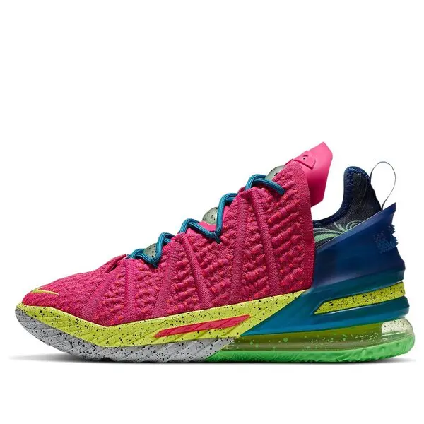 Nike Lebron 18 Ep "los Angeles Night" Basketball Sneakers - Pink/yellow/blue
