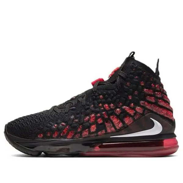 Nike Lebron 17 'infrared Vi' Basketball High-top Sneakers - Black/university Red/white