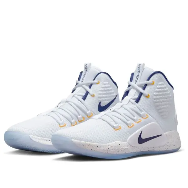 Nike Hyperdunk X Ep High Top Lace-up Sneakers - White/blue