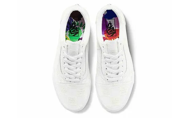 VANS Old Skool Diy Checkerboard Sneakers - White