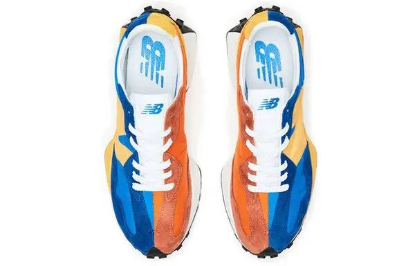 NEW BALANCE 327 Athletic Sneakers - Blue/orange