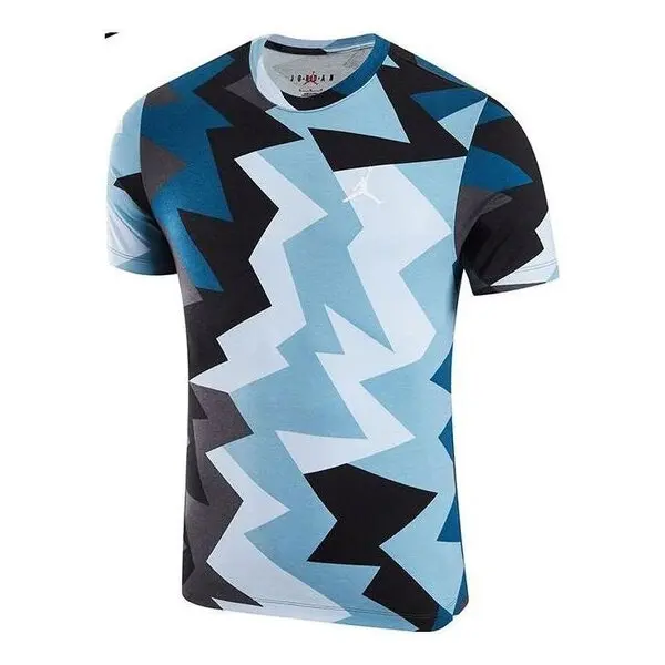 JORDAN Flt Mvp S/s Aop Crew T-shirt - Blue