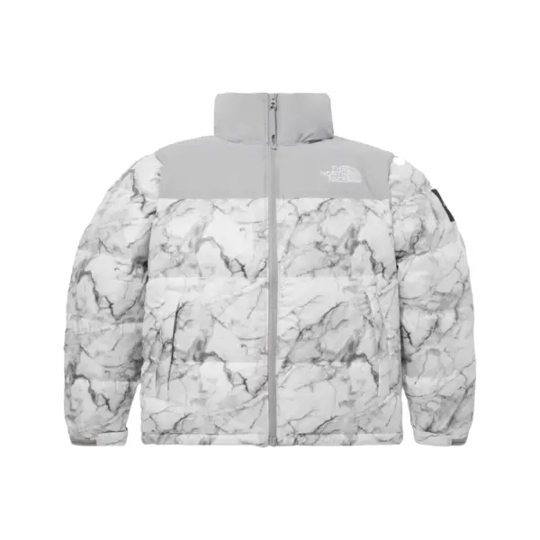 The North Face White Label Nuptse Down Jacket - White/grey