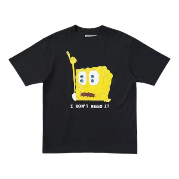 Uniqlo X Cactus Plant Flea Market Spongebob Squarepants T-shirt - Black