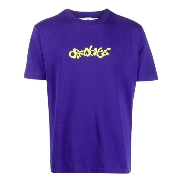 Off-White Opposite Arrow Slim T-shirt 'purple - Purple/lime