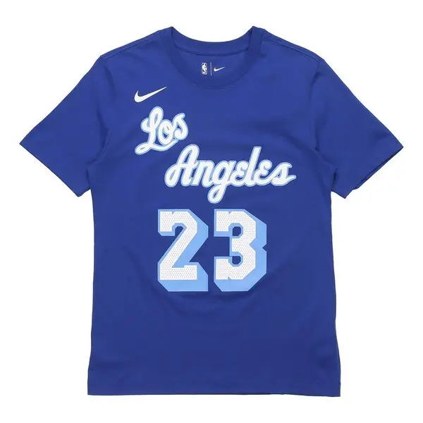 Nike Los Angeles Lakers Lebron James Basketball Short Sleeve Tee - Blue