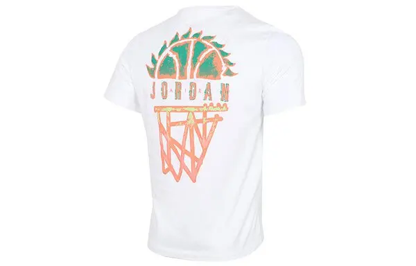 JORDAN Dna Casual Sports Knit Crew-neck Short Sleeve - White