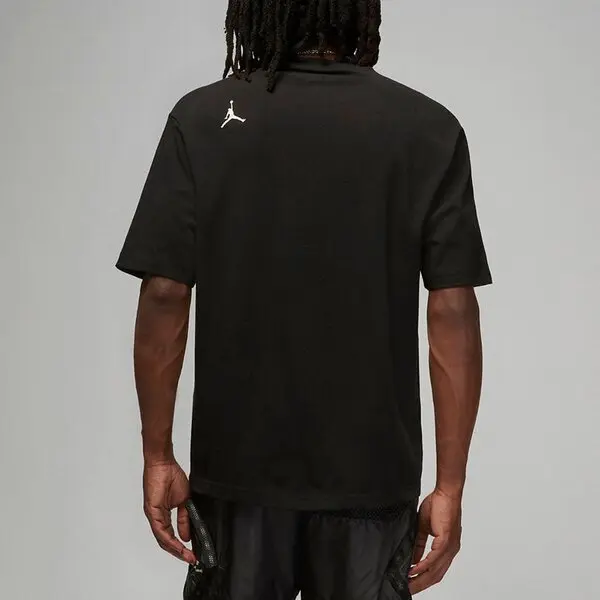 JORDAN 23 Engineered Casual Breathable Large Logo Printing Round Neck Short Sleeve Black