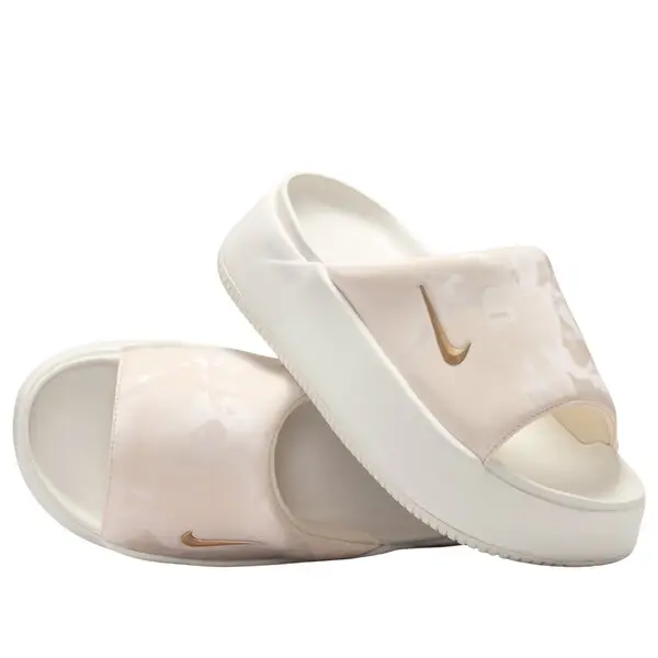 Nike Calm Elevation Platform Slides - Chalk
