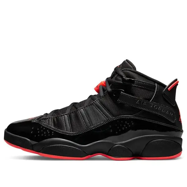 JORDAN Rings "black Infrared" High Top Sneakers - Black/red