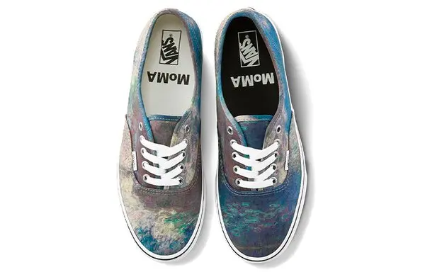 VANS Moma X Authentic 'claude Monet's Water Lilies' Low Top Sneakers - Blue