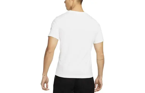 JORDAN Alphabet Cartoon Printing Round Neck Short Sleeve White T-shirt - Default Color
