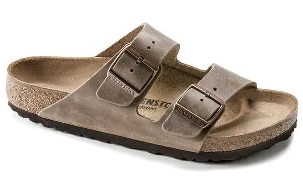 BIRKENSTOCK Arizona Oiled Leather Sandals - Brown