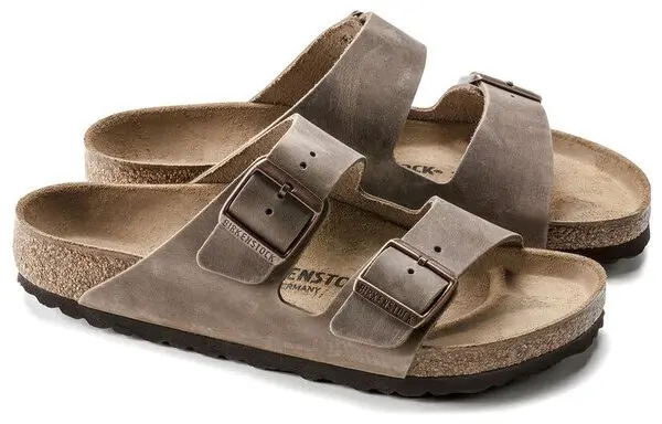 BIRKENSTOCK Arizona Oiled Leather Sandals - Brown