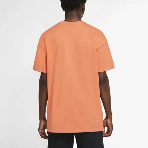Nike Heritage Essentials Logo Printing Knit Sports Short Sleeve Orange T-shirt - Multi-color